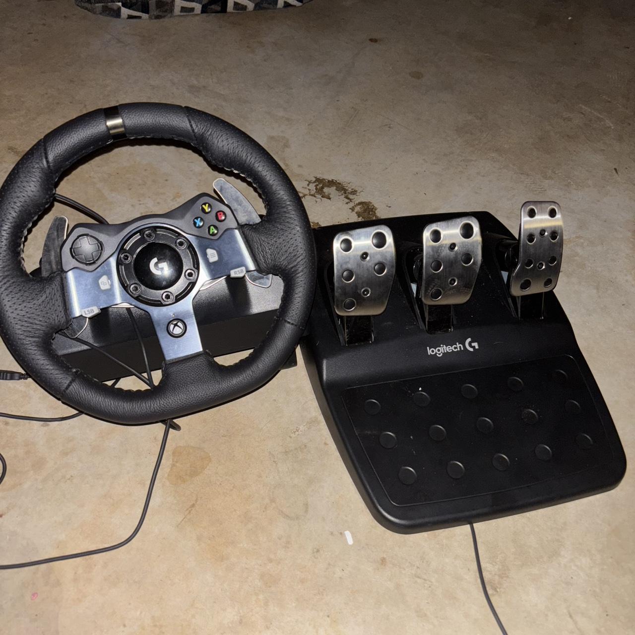 Logitech g920 sim racing wheel with pedals used it... | Depop