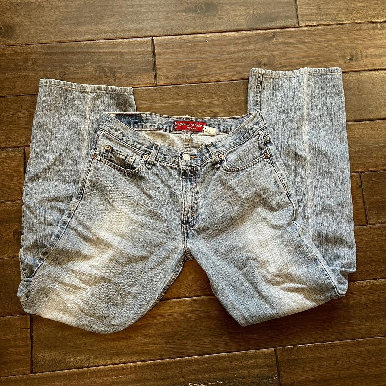 levi’s low rise straight jeans light denim, w30... - Depop