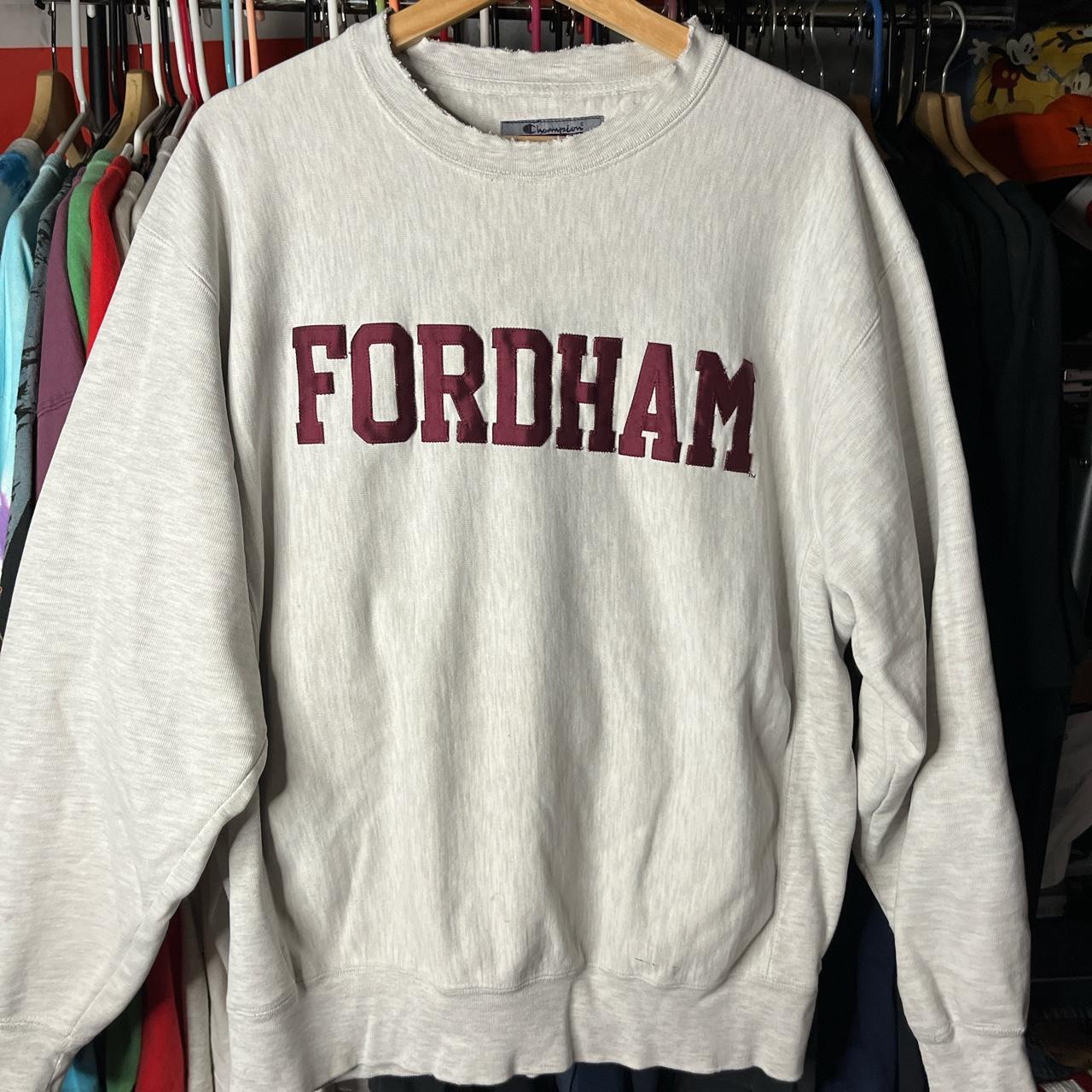 Y2k Fordham University Champion Reverse Weave.... - Depop