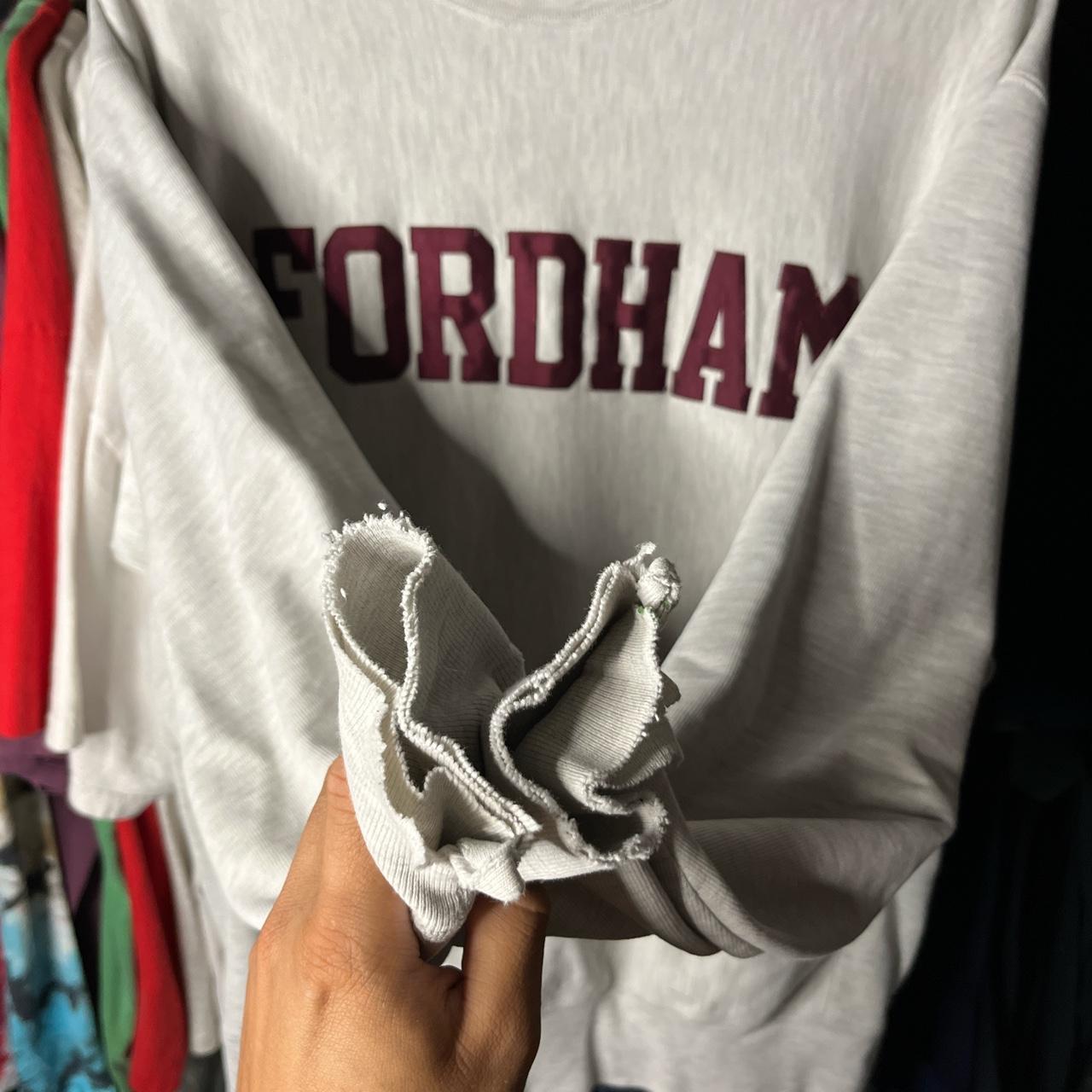 Y2k Fordham University Champion Reverse Weave.... - Depop
