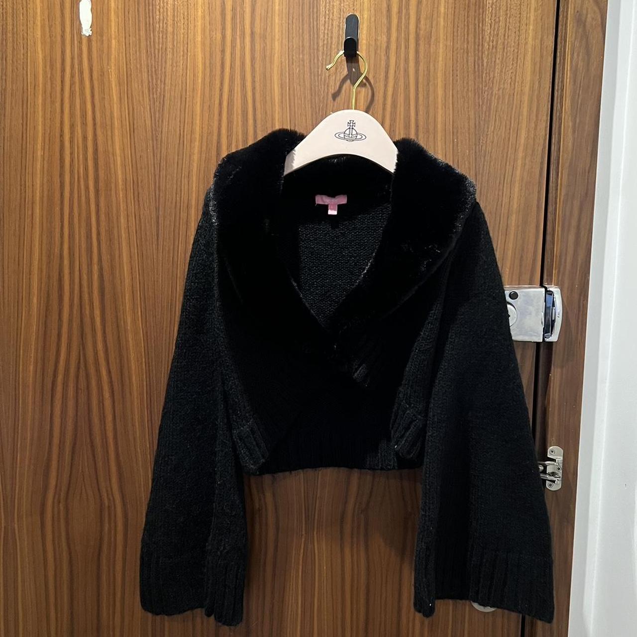 Sugar Thrillz Faux Fur Cozy Sweater Cardigan Depop