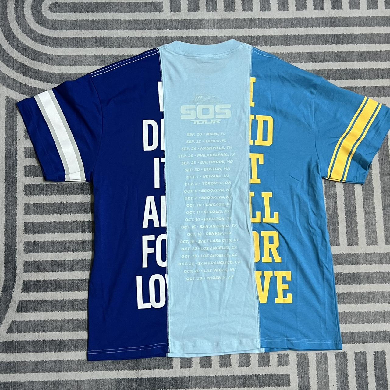 Brand New SZA SOS Tour Split Jersey style T Shirt... - Depop