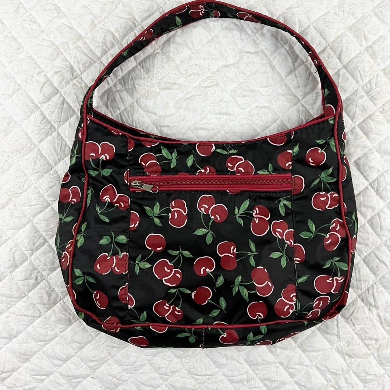 cherry print baggu style shoulder bag Shipping is... - Depop