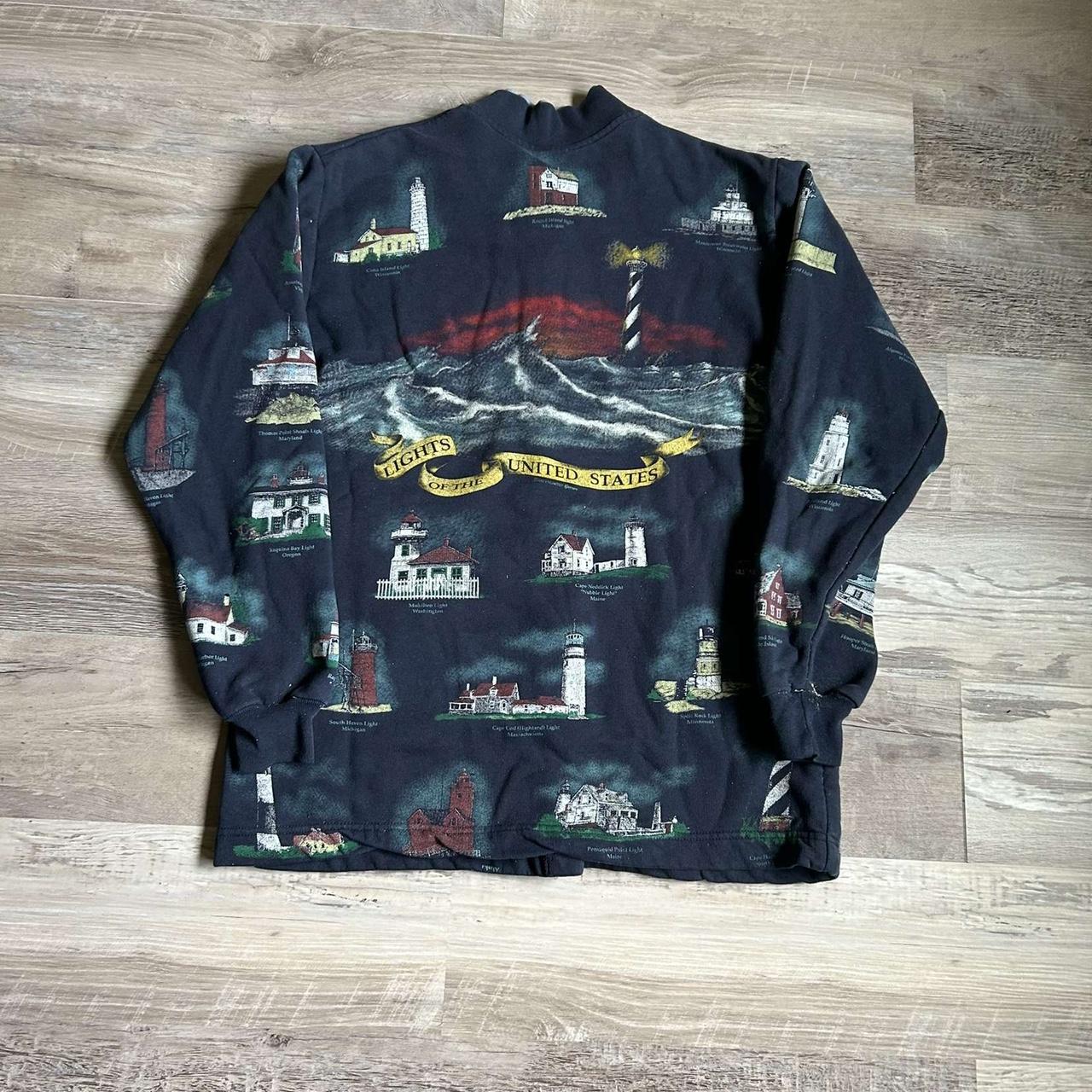 90s Lighthouse Sweatshirt Size Large 20 x 27 - Depop