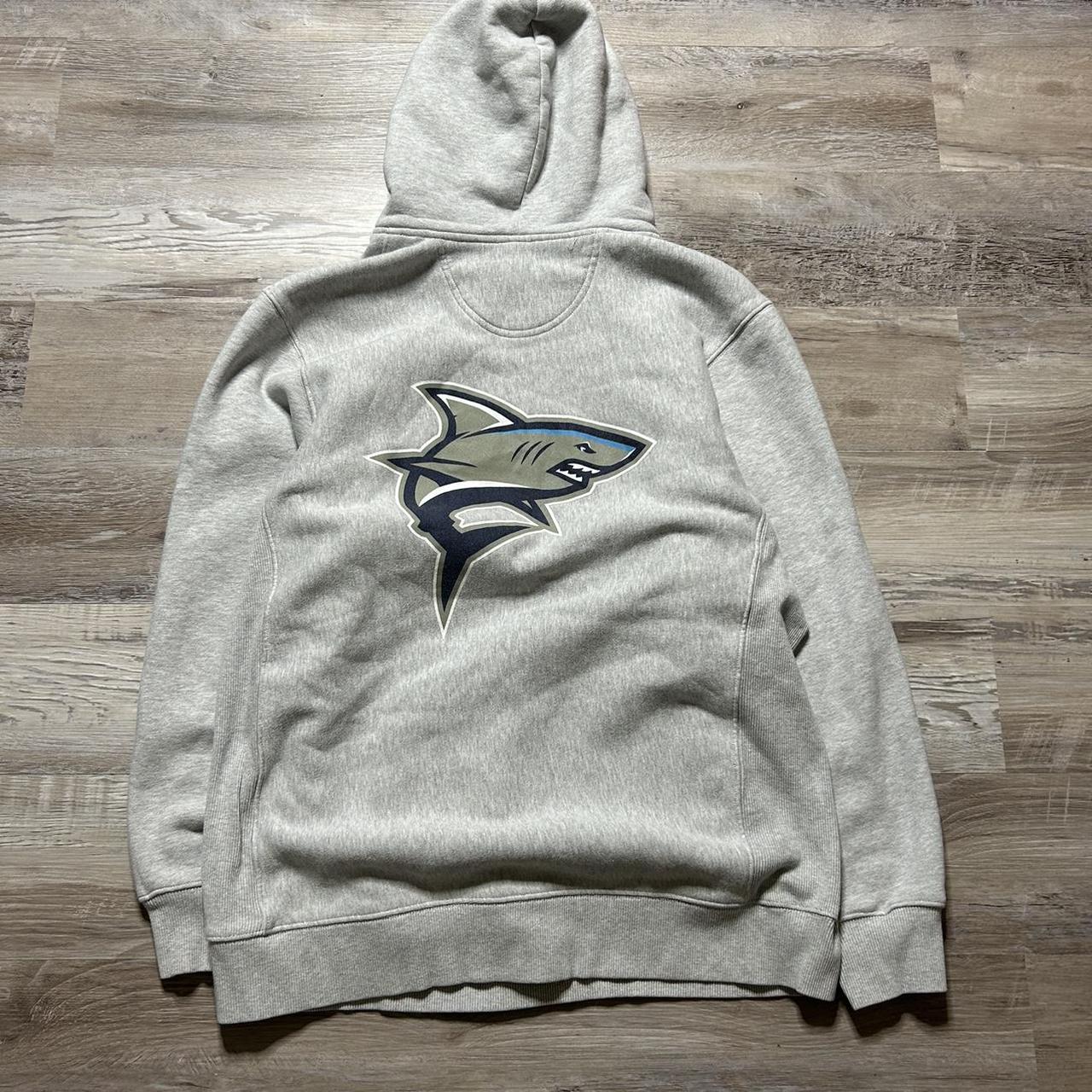 Vintage Colgan Sharks Super Heavy Hoodie Size XL 26... - Depop