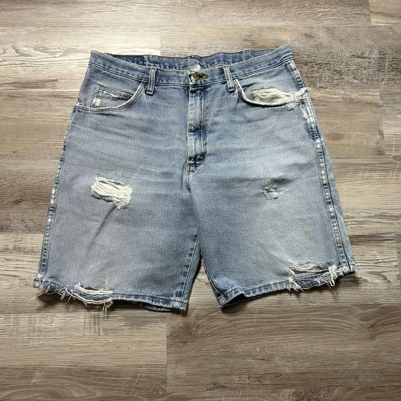 Essential Perfectly Distressed Jorts 36 Waist / 9”... - Depop
