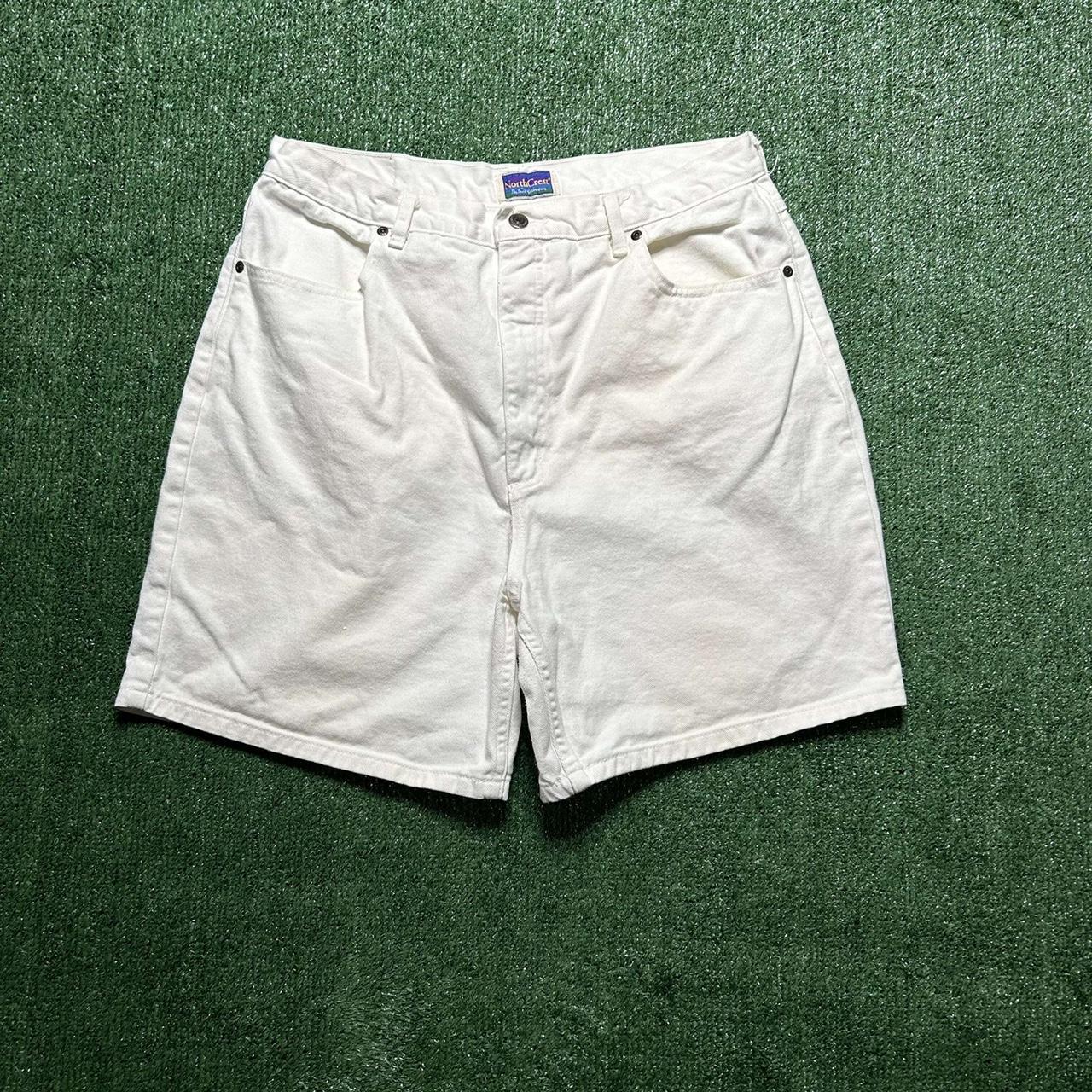 90s White Jorts 33 Waist / 7” Inseam / 12” LO or... - Depop