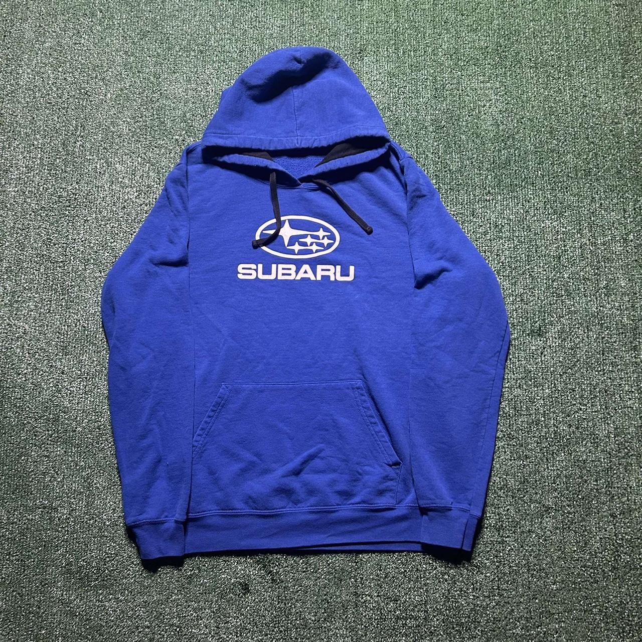 Vintage Essential Subaru Logo Hoodie Size Large 23 x 26 - Depop