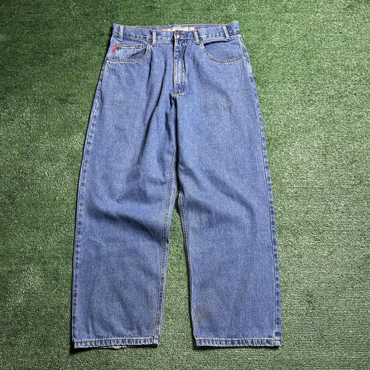 90s Super Baggy Wide Leg Jnco Style Bugle Boy Denim... - Depop