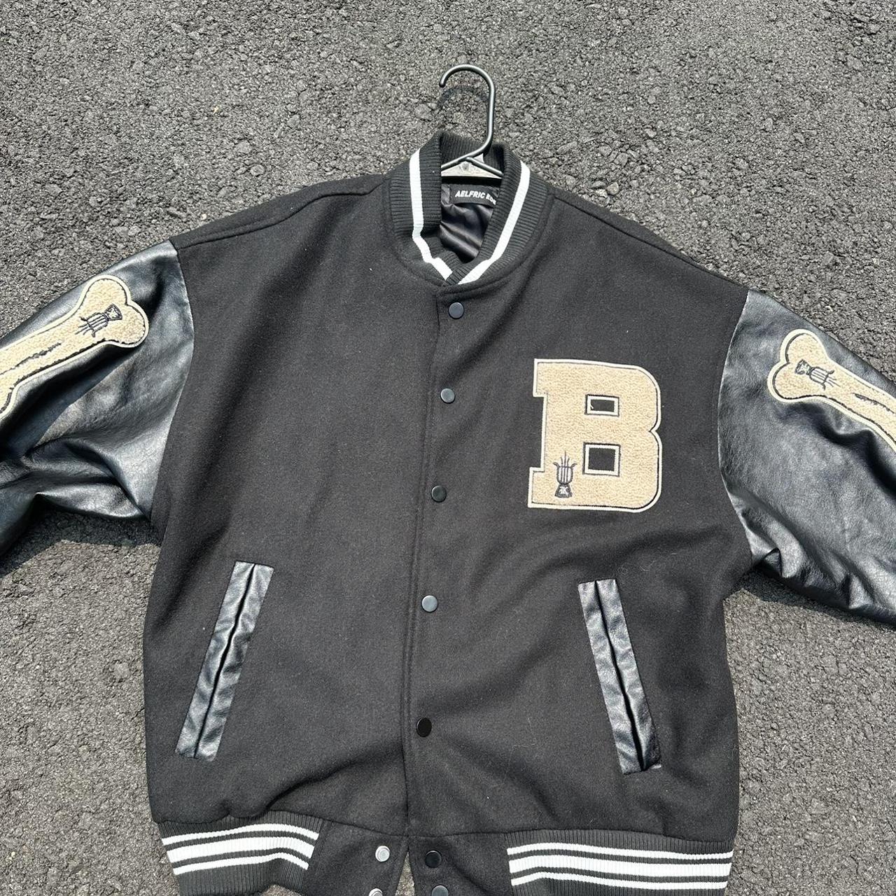 Aelfric Eden Black Varsity Jacket Size: Medium... - Depop
