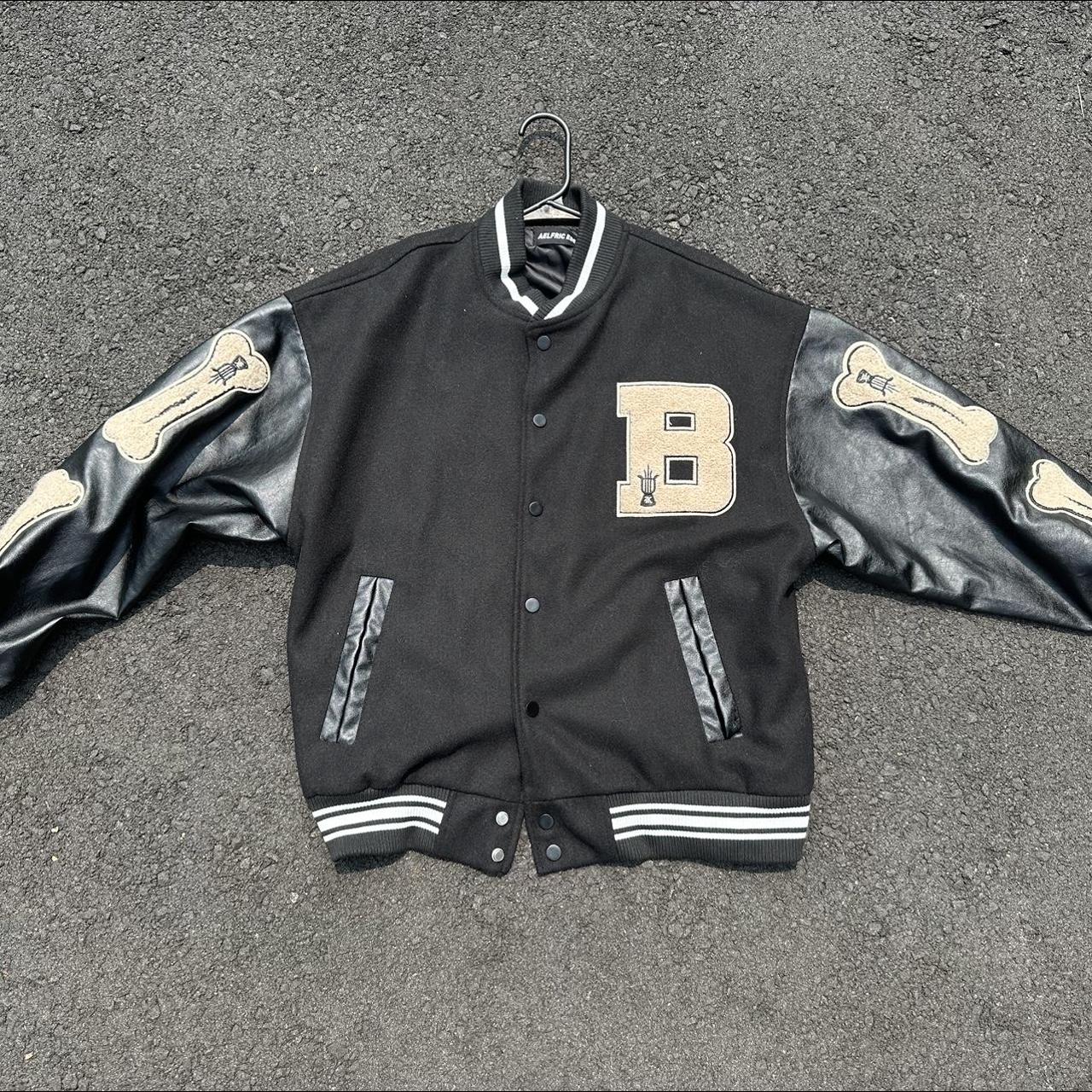 Aelfric Eden Black Varsity Jacket Size: Medium... - Depop