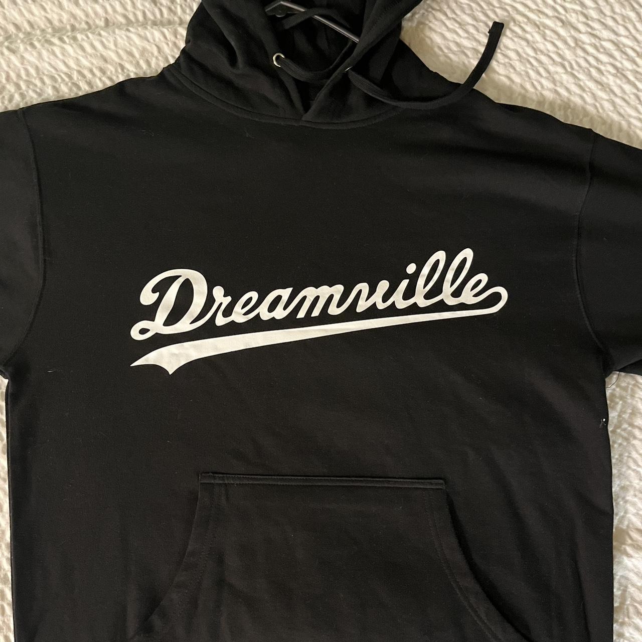 Dreamville Classic Logo Hoodie Black/White Size XL.... - Depop