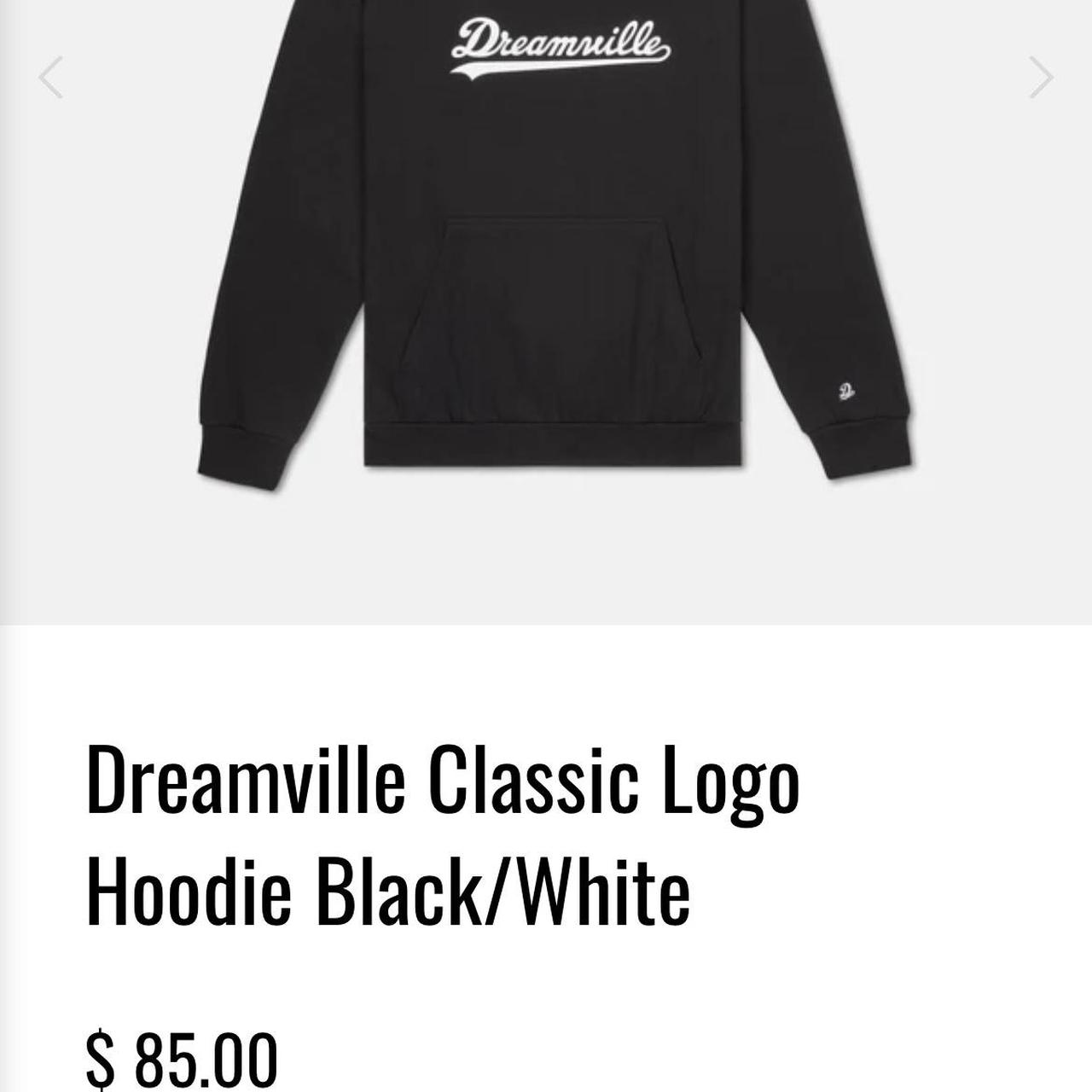 Dreamville Classic Logo Hoodie Black/White Size XL.... - Depop