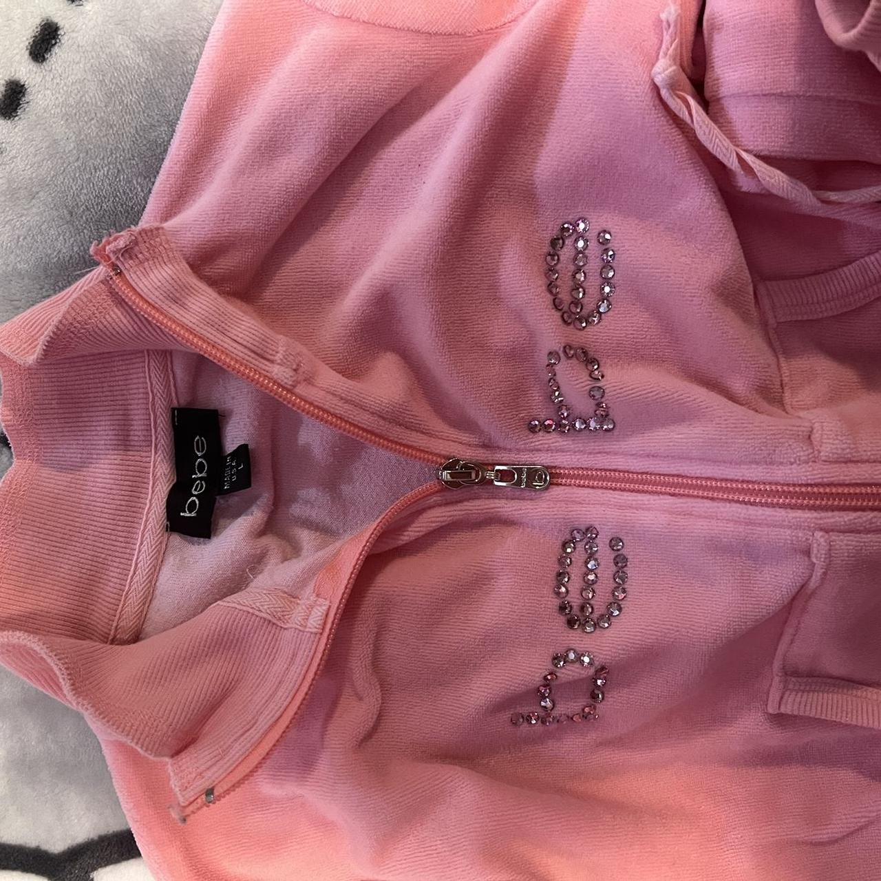 BEBE super cute pink set with rhinestones 😍 the top... - Depop