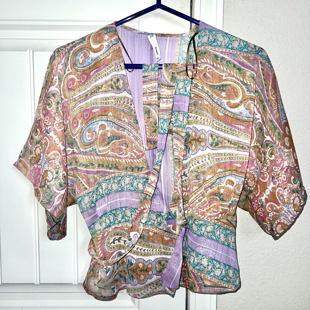 Gorgeous wraparound top from Mango Size XS, will fit... - Depop