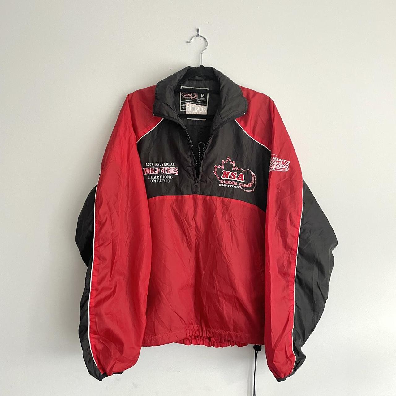 🥊 Quarter Zip Baseball Jacket 🥊 This vintage quarter... - Depop