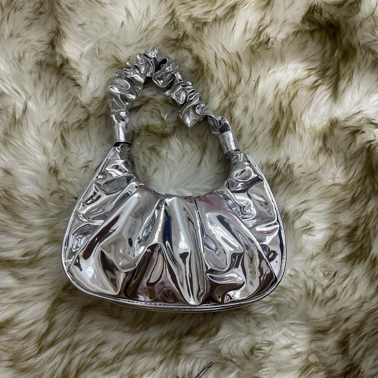 PrettyLittleThing Women's Silver Bag | Depop