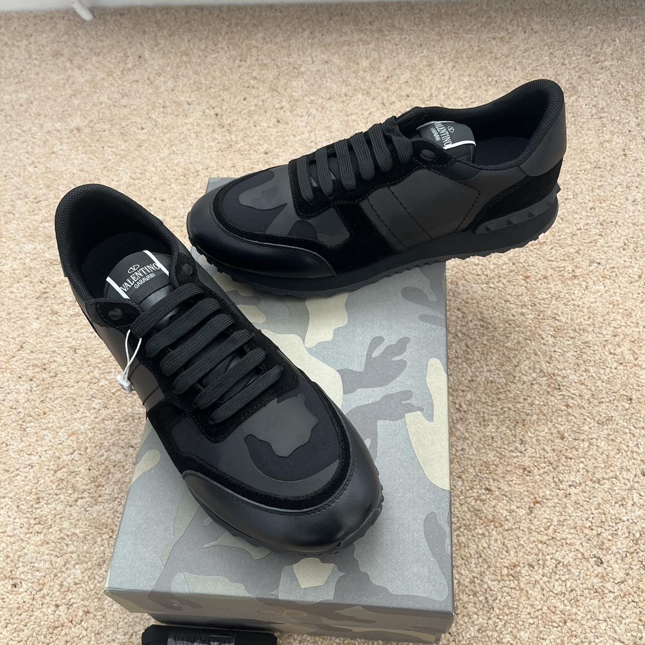 Black Valentino rock-runner shoes Size 7 Will send... | Depop