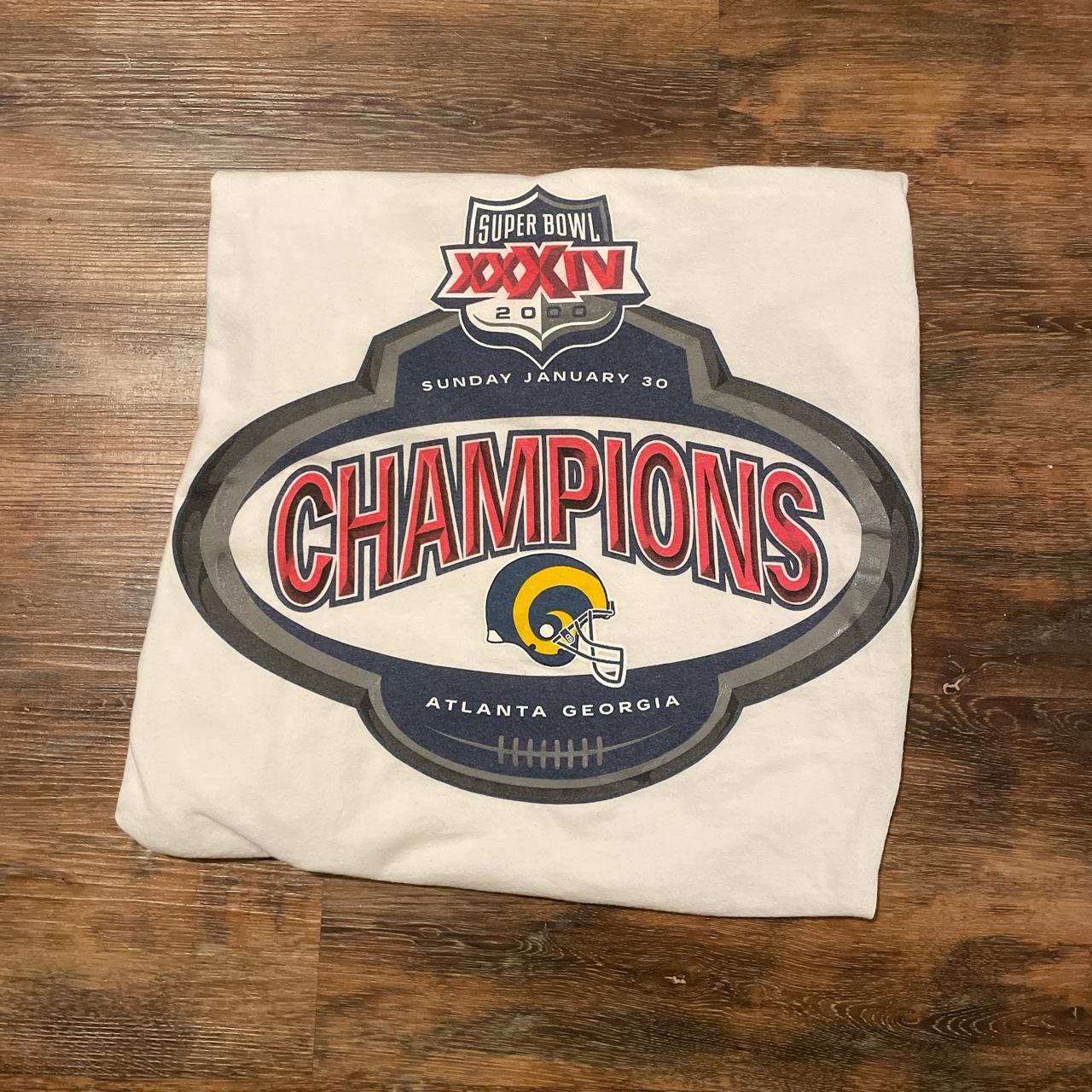 2000 Rams NFL Superbowl Shirt ~ Size Large ~ Perfect... - Depop
