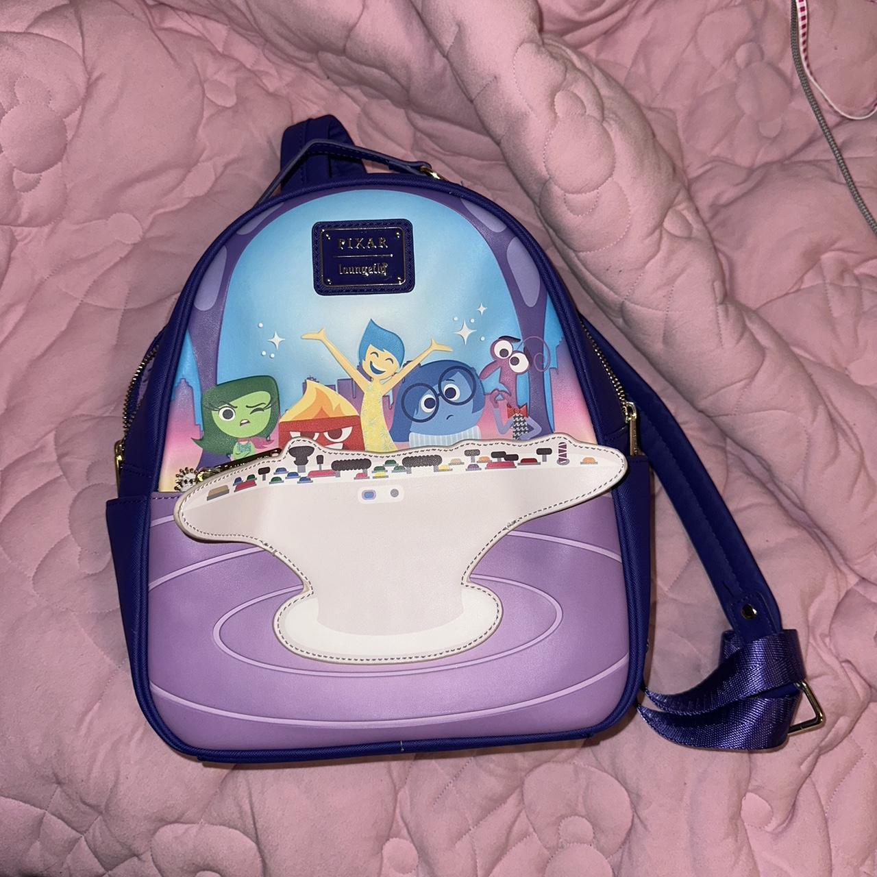 inside out loungefly backpack inside out bookbag... - Depop