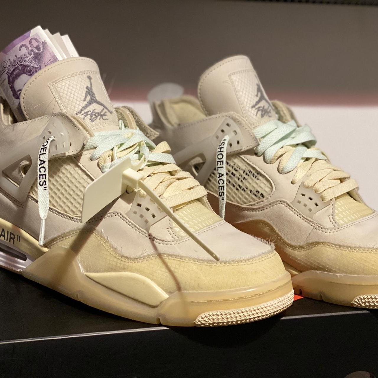 Off white Jordan 4s Great condition 9/10 Worn... - Depop