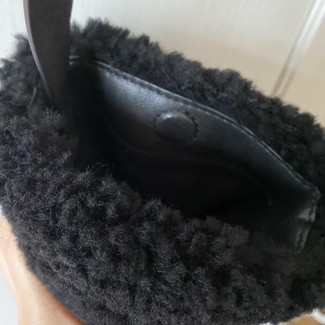 Black COS shearling crossbody pouch Wore a few... - Depop