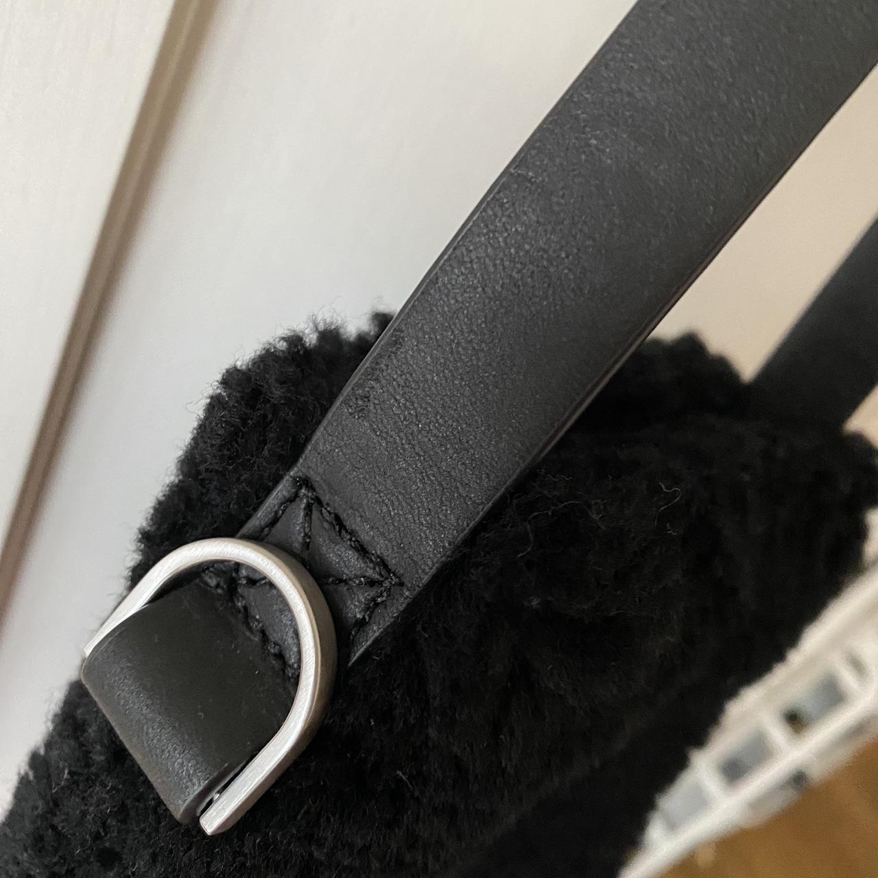 Black COS shearling crossbody pouch Wore a few... - Depop