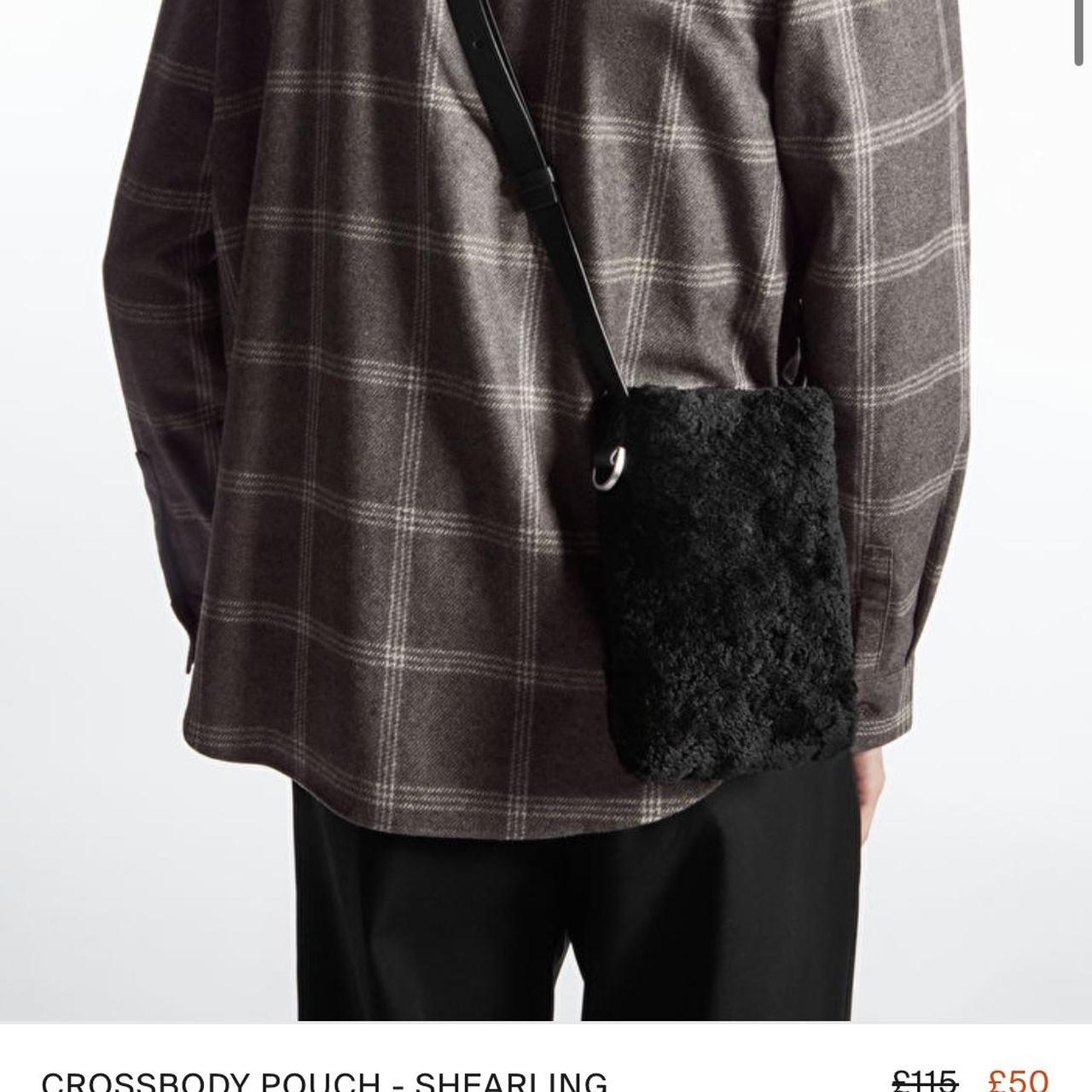 Black COS shearling crossbody pouch Wore a few... - Depop