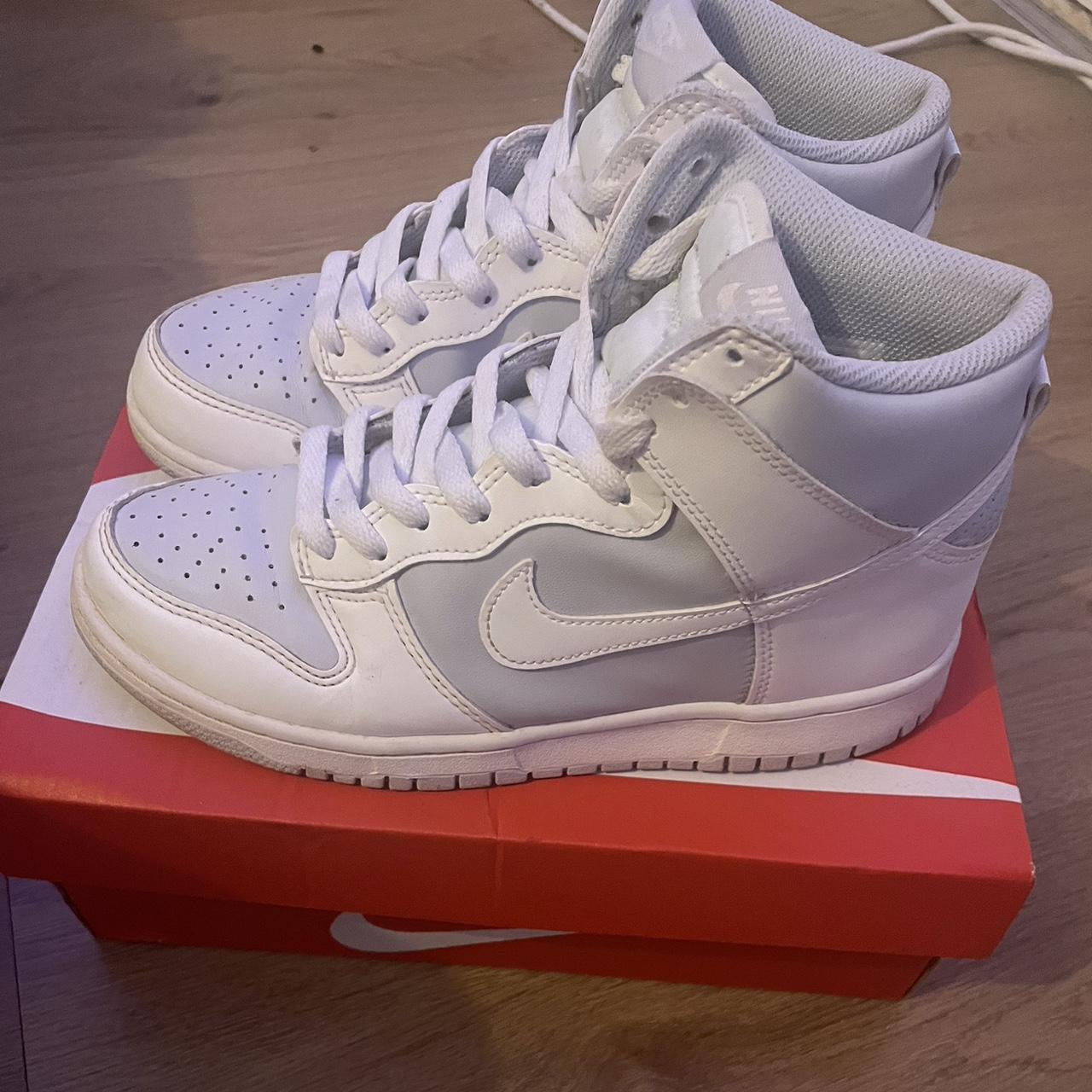 Nike dunk high retro white pure (size uk 5.5) Comes... - Depop