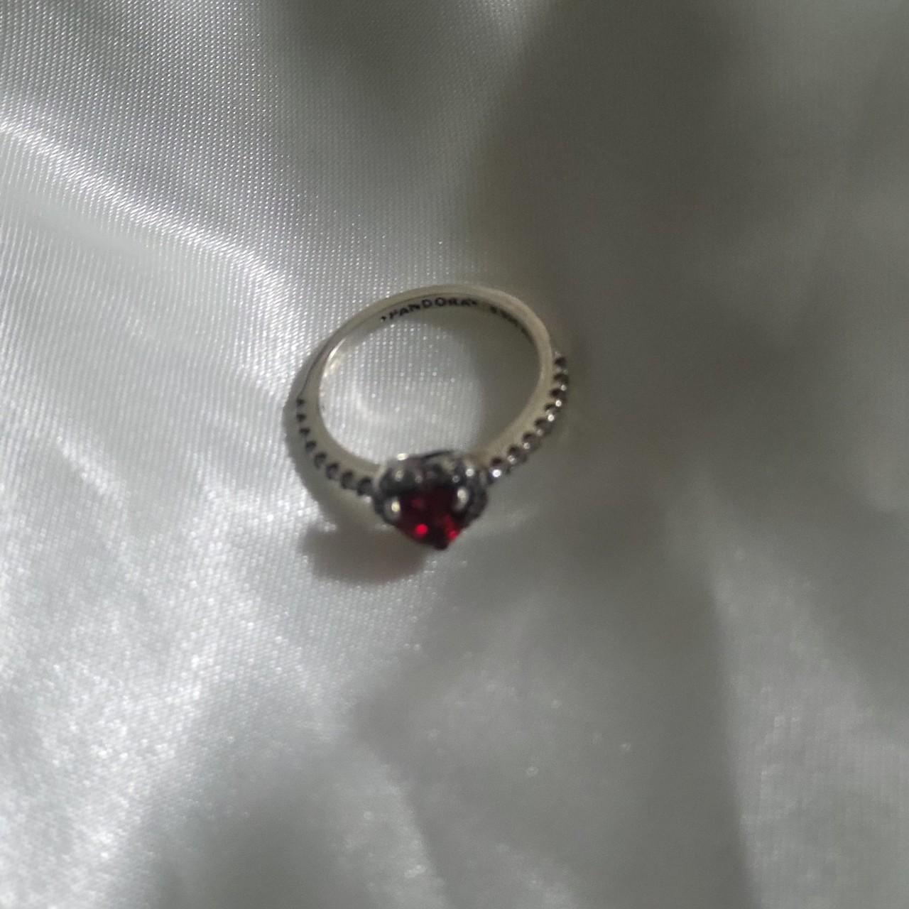 Pandora. Elevated Red Heart Ring. Rrp:£60. Size 5 - Depop