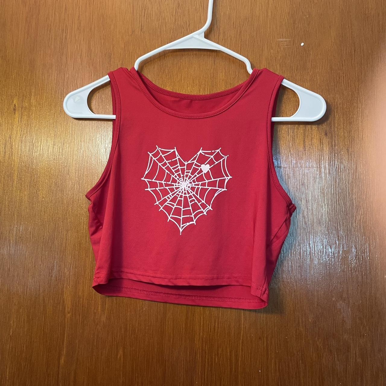 Spider/ Spider-Man Tank Top Red Super cute! Worn a... - Depop