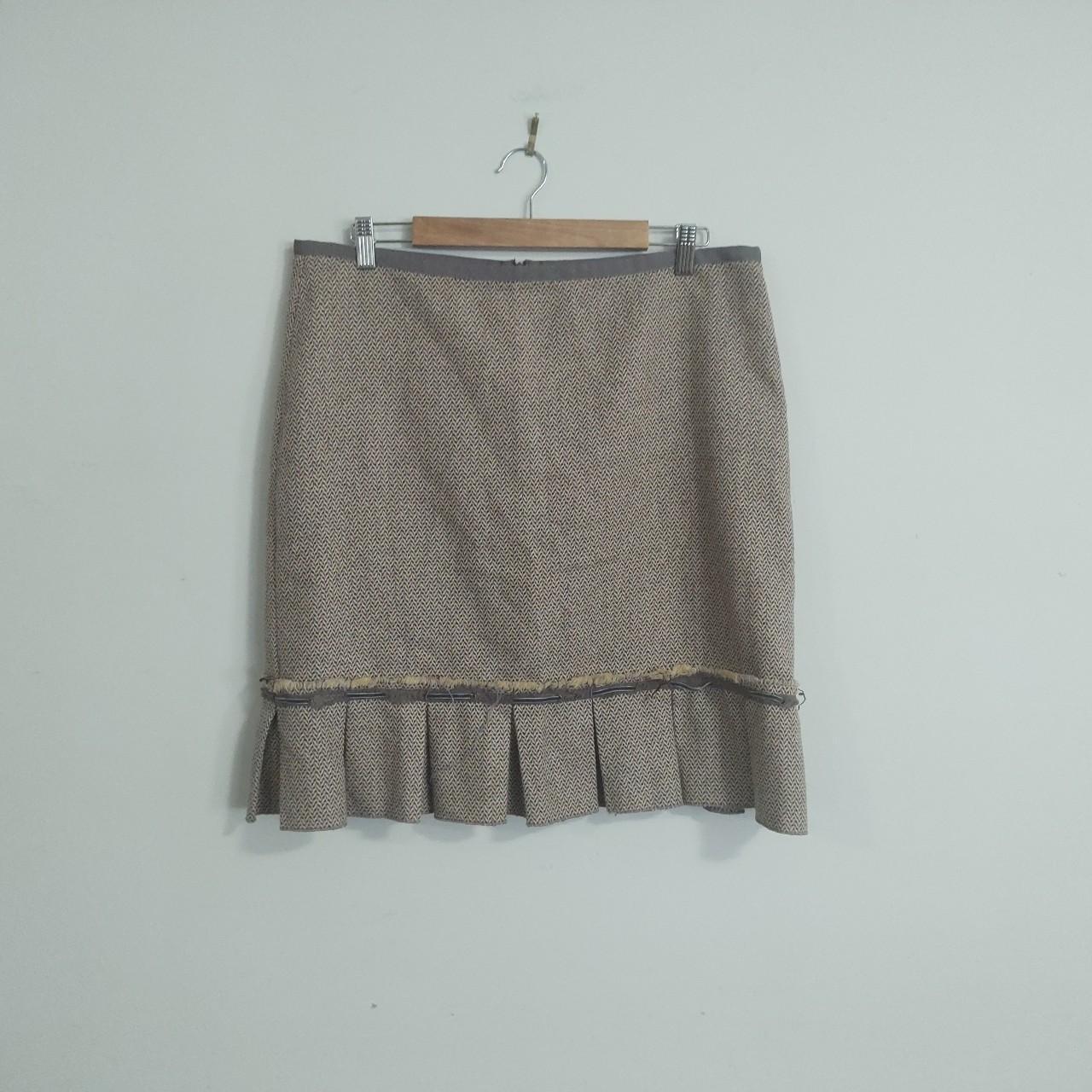 Beautiful Vintage Cue Pleated Skirt Greypurple Depop