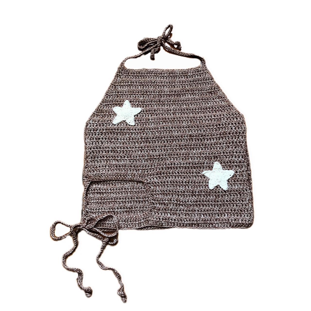 Crochet Star Halter Top super soft and stretchy... - Depop