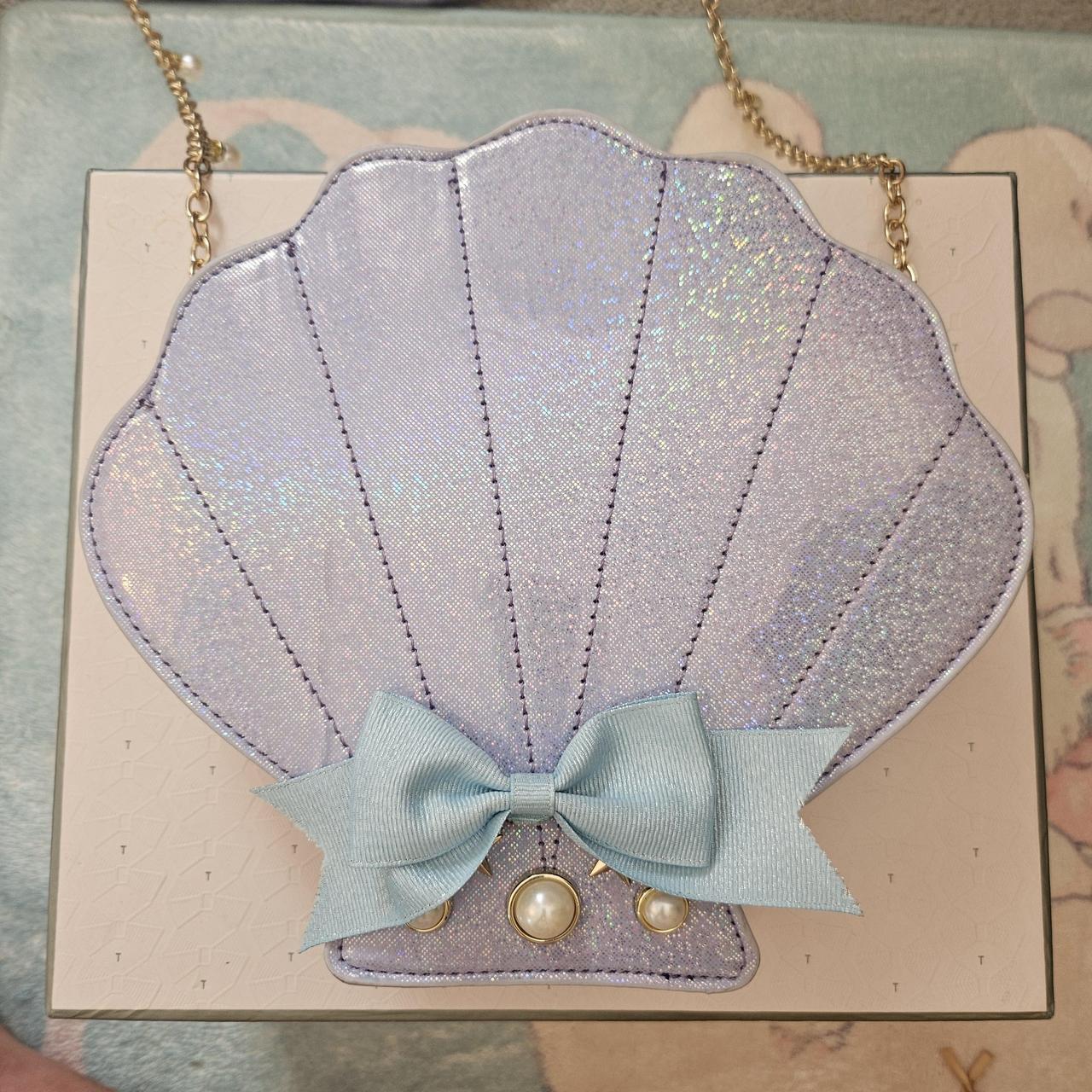 Blue and purple mermaid shell crossbody bag... | Depop