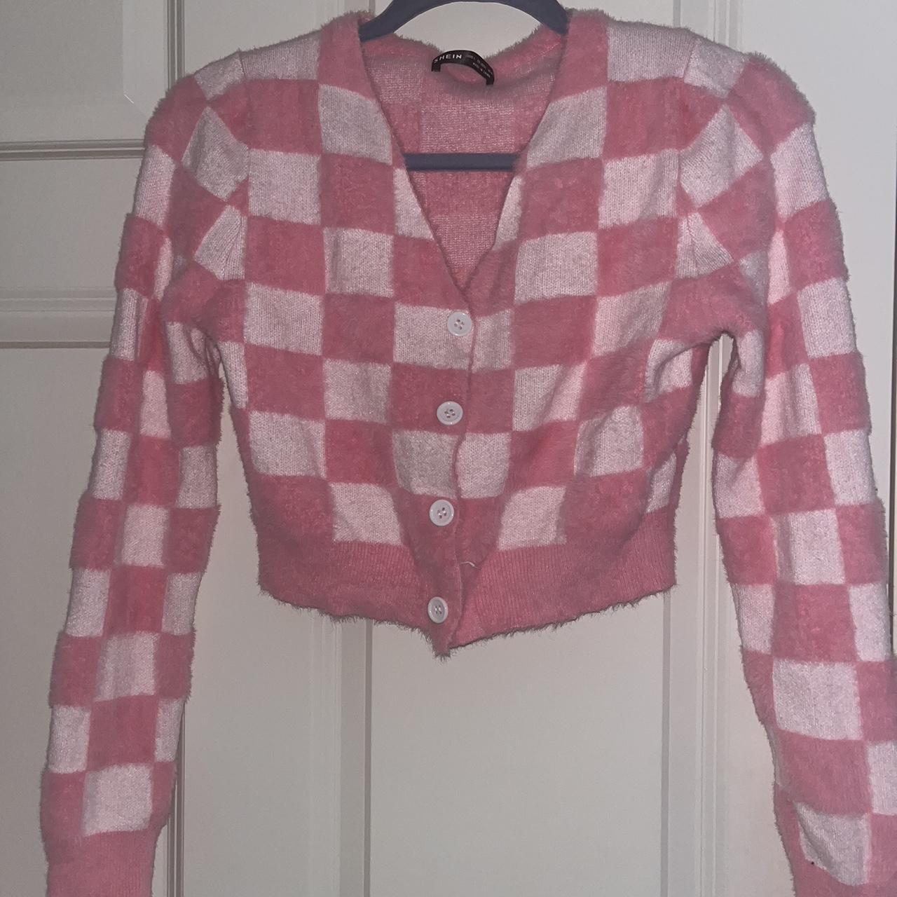 SHEIN Women's Pink Cardigan | Depop