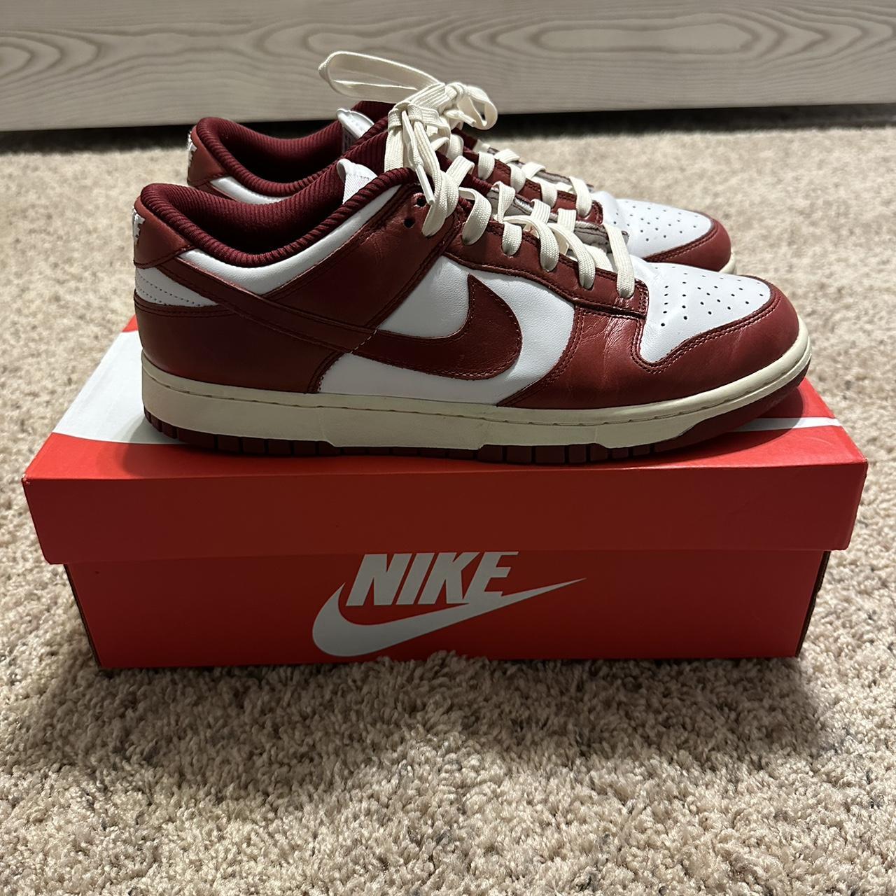 Nike dunks low “Premium Vintage Team Red” Slightly... - Depop