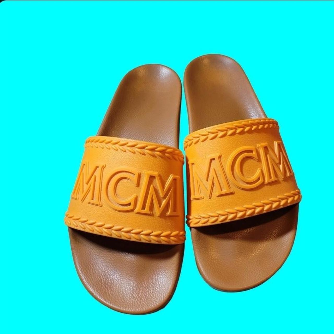 MCM Women's Orange Slides | Depop