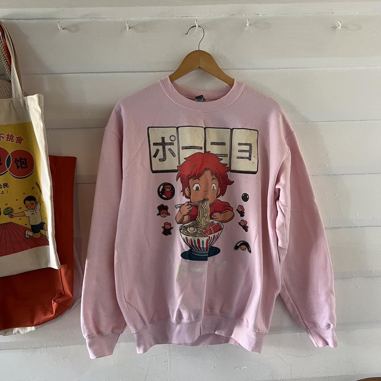 Cute Pink Ponyo jumper in size M #ghibli #anime... - Depop