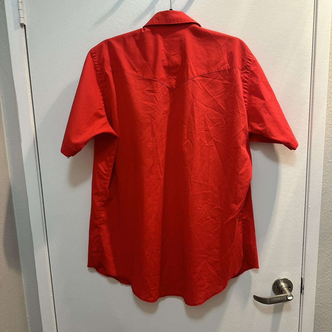Red Wrangler Short Sleeve Button-Up. Even though it... - Depop