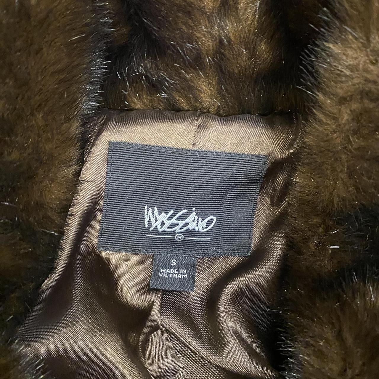Brown faux fur jacket Mossimo size small Perfect... - Depop