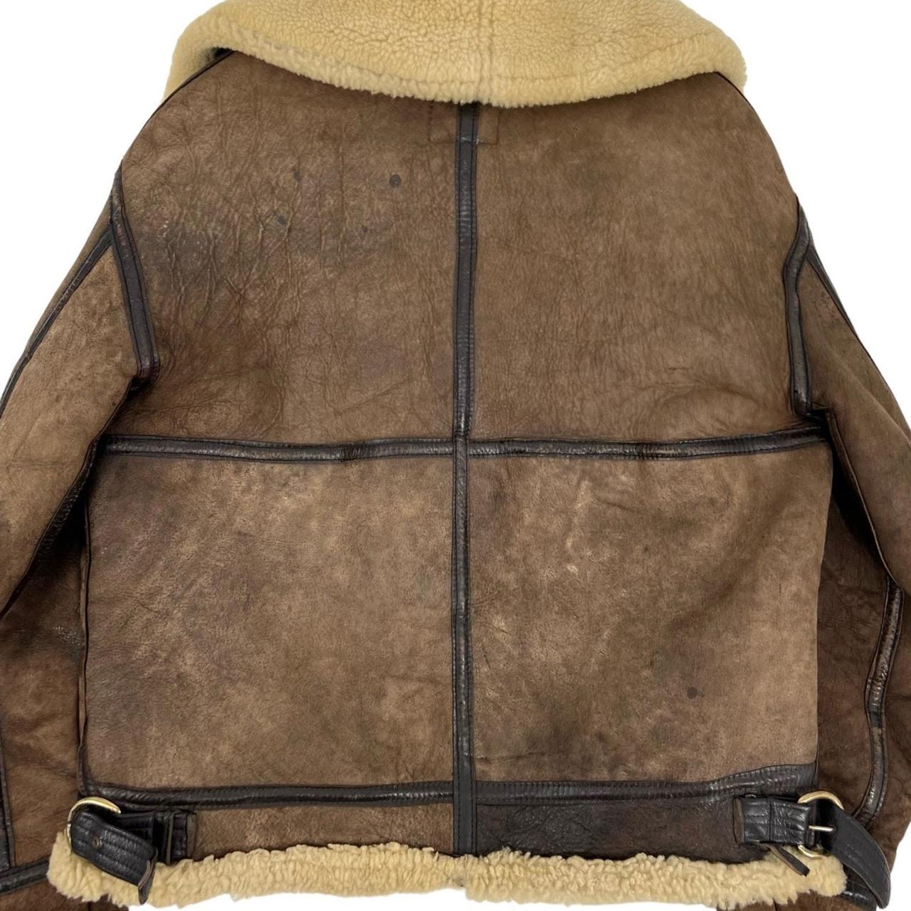 Vintage AVIREX B-3 Flight Mouton Leather Jacket... - Depop