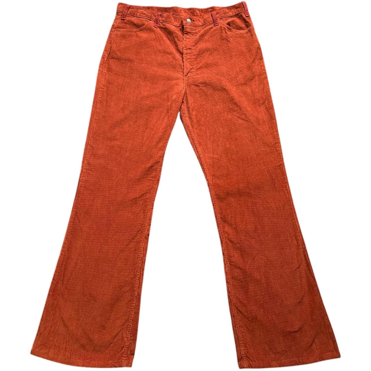 Vintage 1970s JcPenney Burnt Orange Corduroy Flare... | Depop