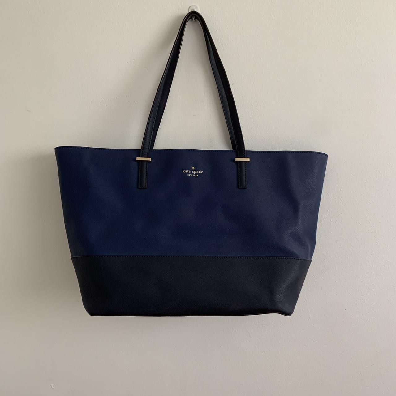 Navy blue KATE SPADE tote bag. In excellent condition. - Depop