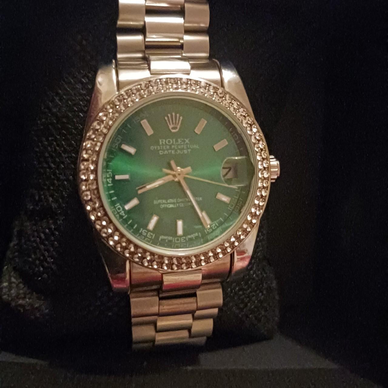 Rolex Women's Green Watch | Depop