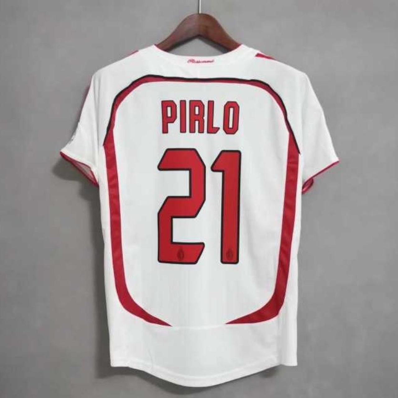 Retro Jersey 2006-2007 AC Milan PIRLO 21 Champions... - Depop