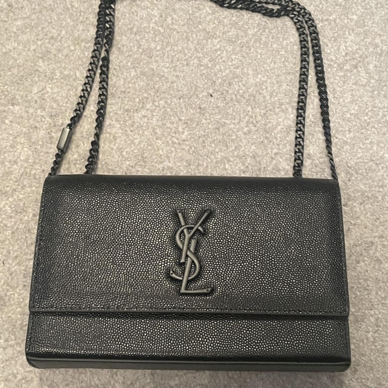 Black YSL Handbag (CASSANDRE ENVELOPE CHAIN WALLET... - Depop