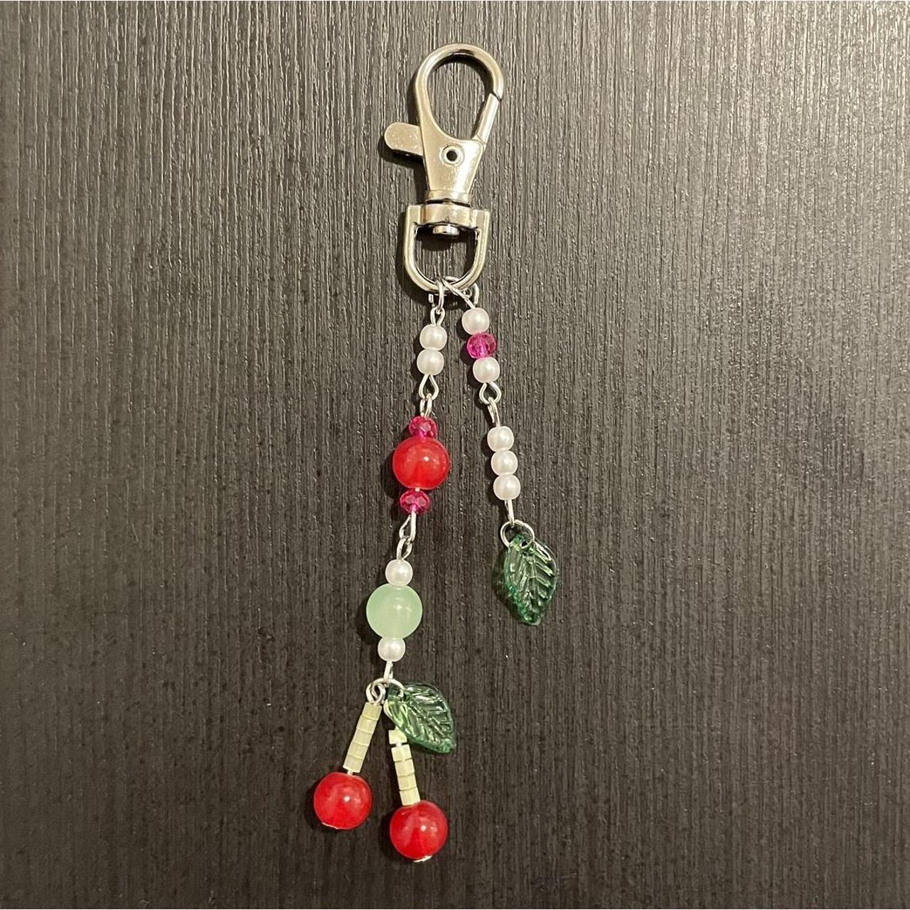 🍒cherry keychain🍒 #handmade #cherry #keychain... - Depop