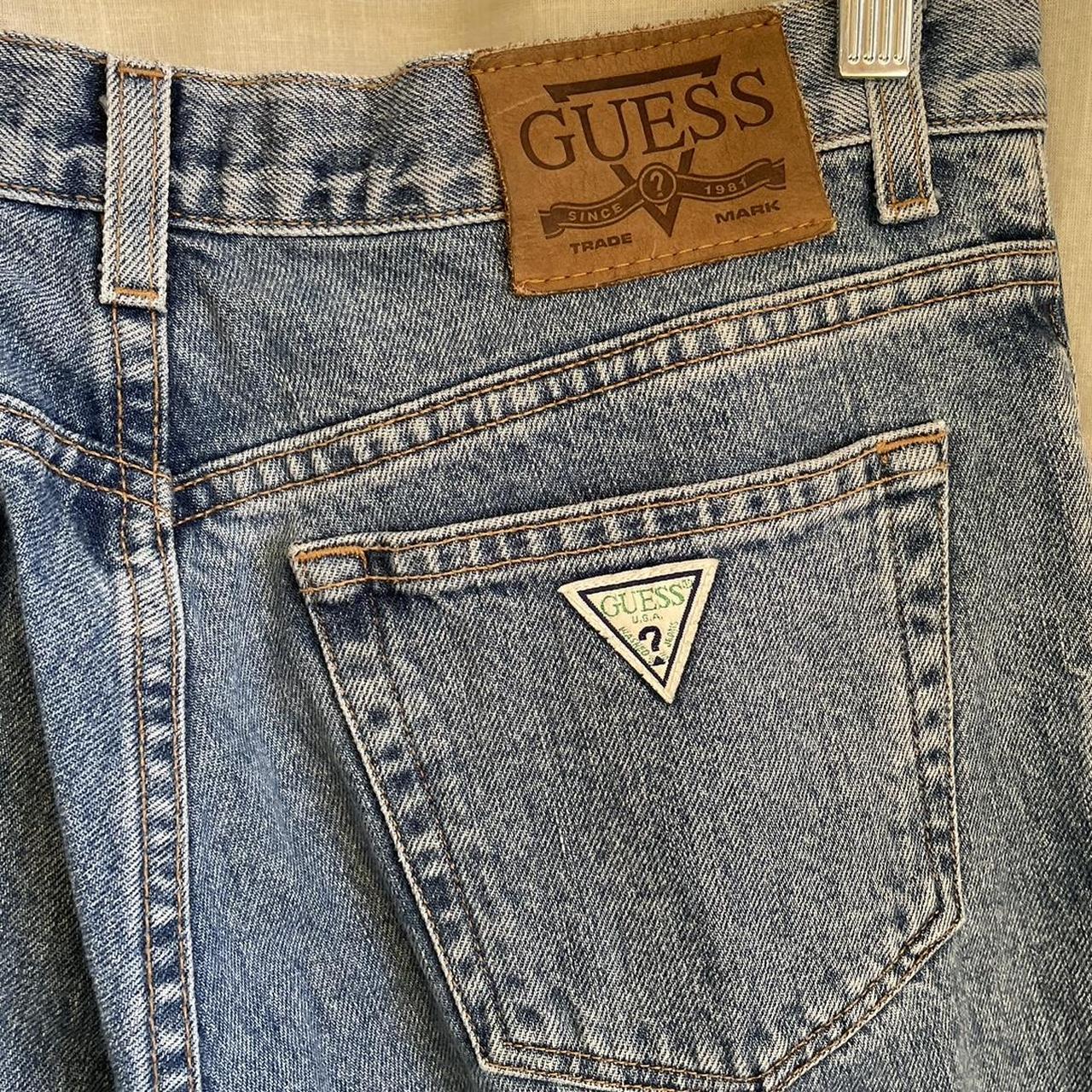90s GUESS jeans, vintage denim. Straight leg, no... - Depop
