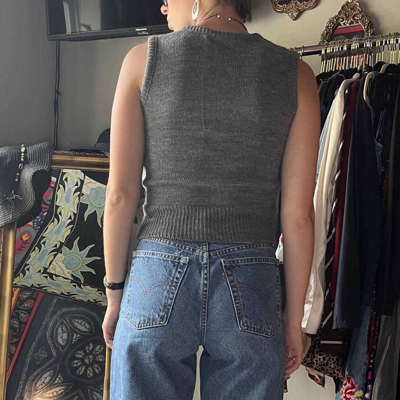 Vintage grey sweater vest The perfect staple, grey... - Depop