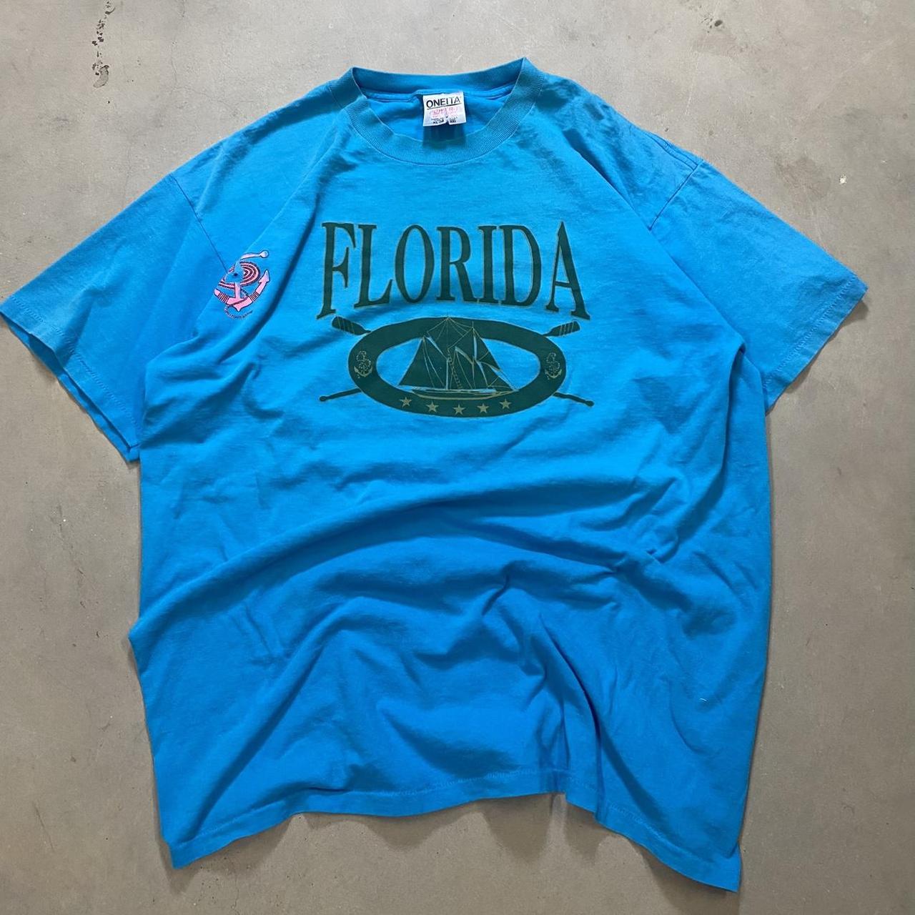 90s single stitch florida destination tee size... | Depop